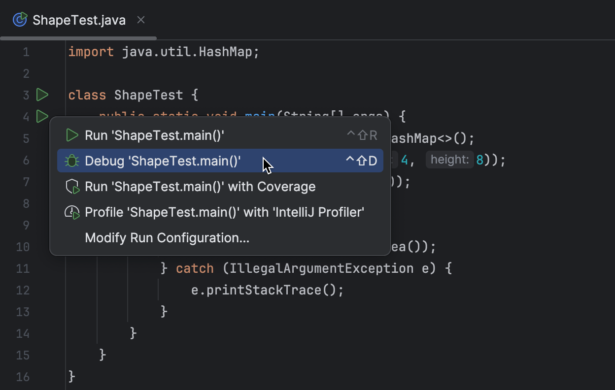 Start the debugger session | IntelliJ IDEA Documentation