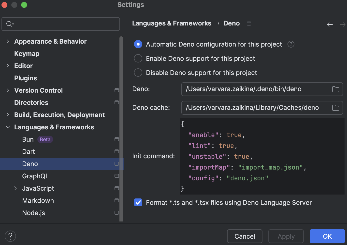 Deno | WebStorm Documentation