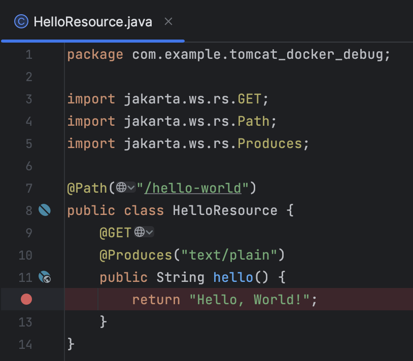 Tomcat を実行しているコンテナー内で Java Web アプリケーションをデプロイしてデバッグする | IntelliJ IDEA ドキュメント