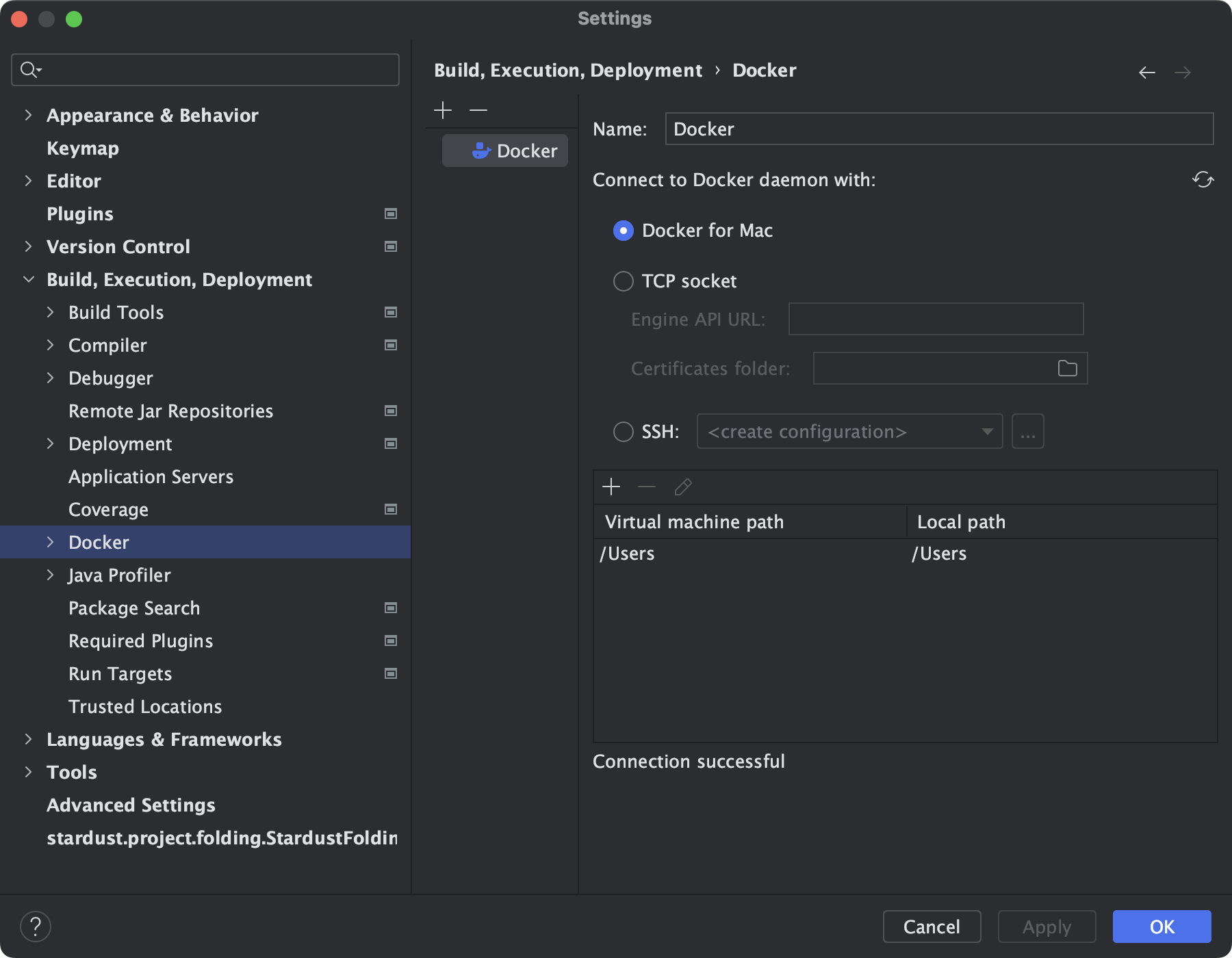 Docker connection settings | IntelliJ IDEA Documentation