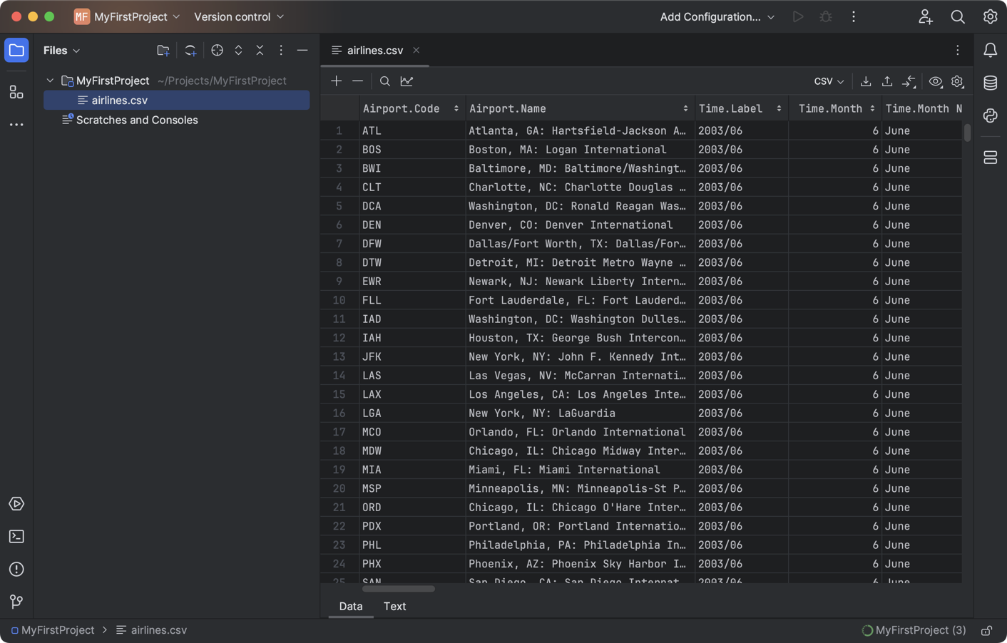 Set up environment and load data | DataSpell Documentation