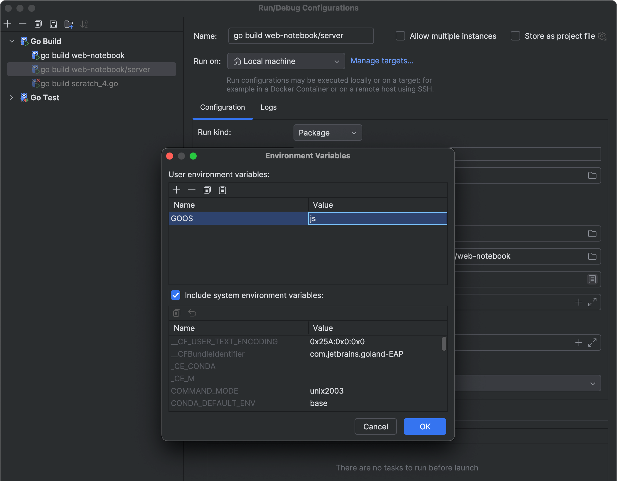 Rundebug Configurations Goland Documentation 