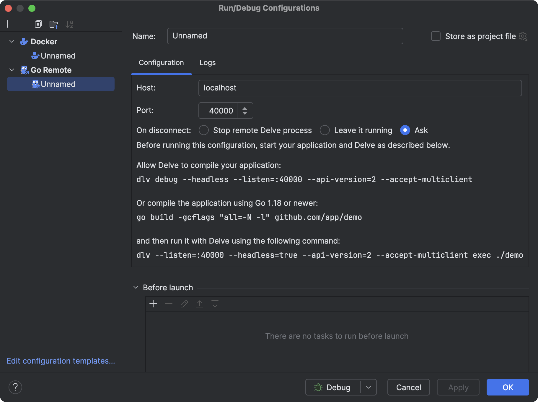 Attach to running Go processes with the debugger | GoLand Documentation