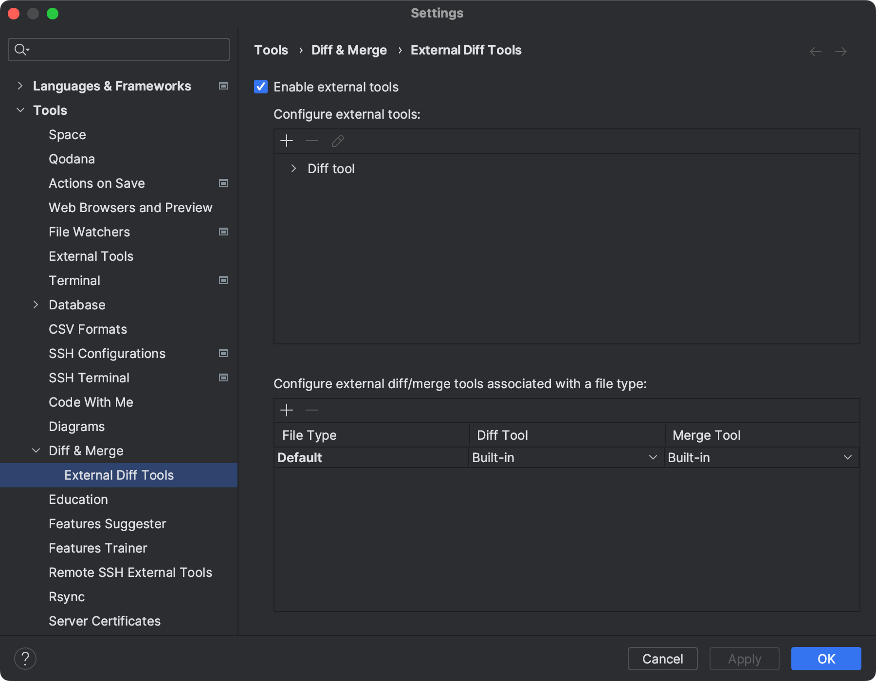 Compare files, folders, and text sources | GoLand Documentation