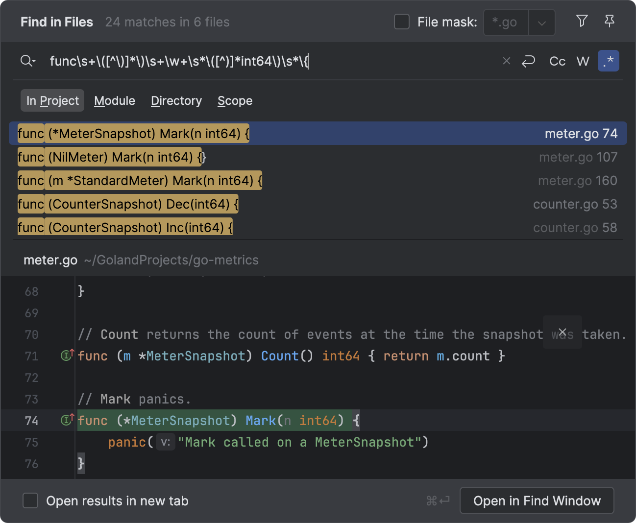 Find And Replace Text Using Regular Expressions Goland Documentation