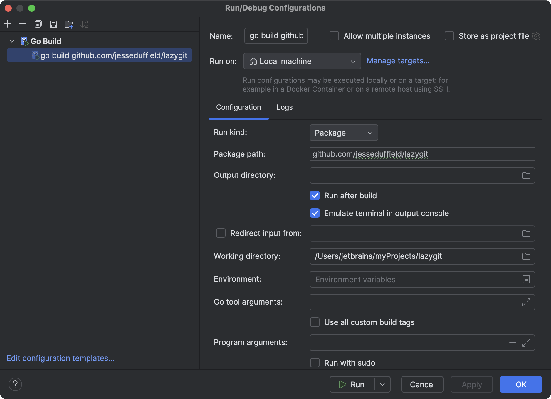 Go Build | GoLand Documentation
