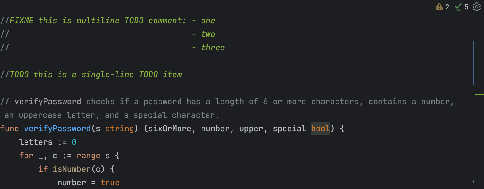 TODO comments | GoLand Documentation