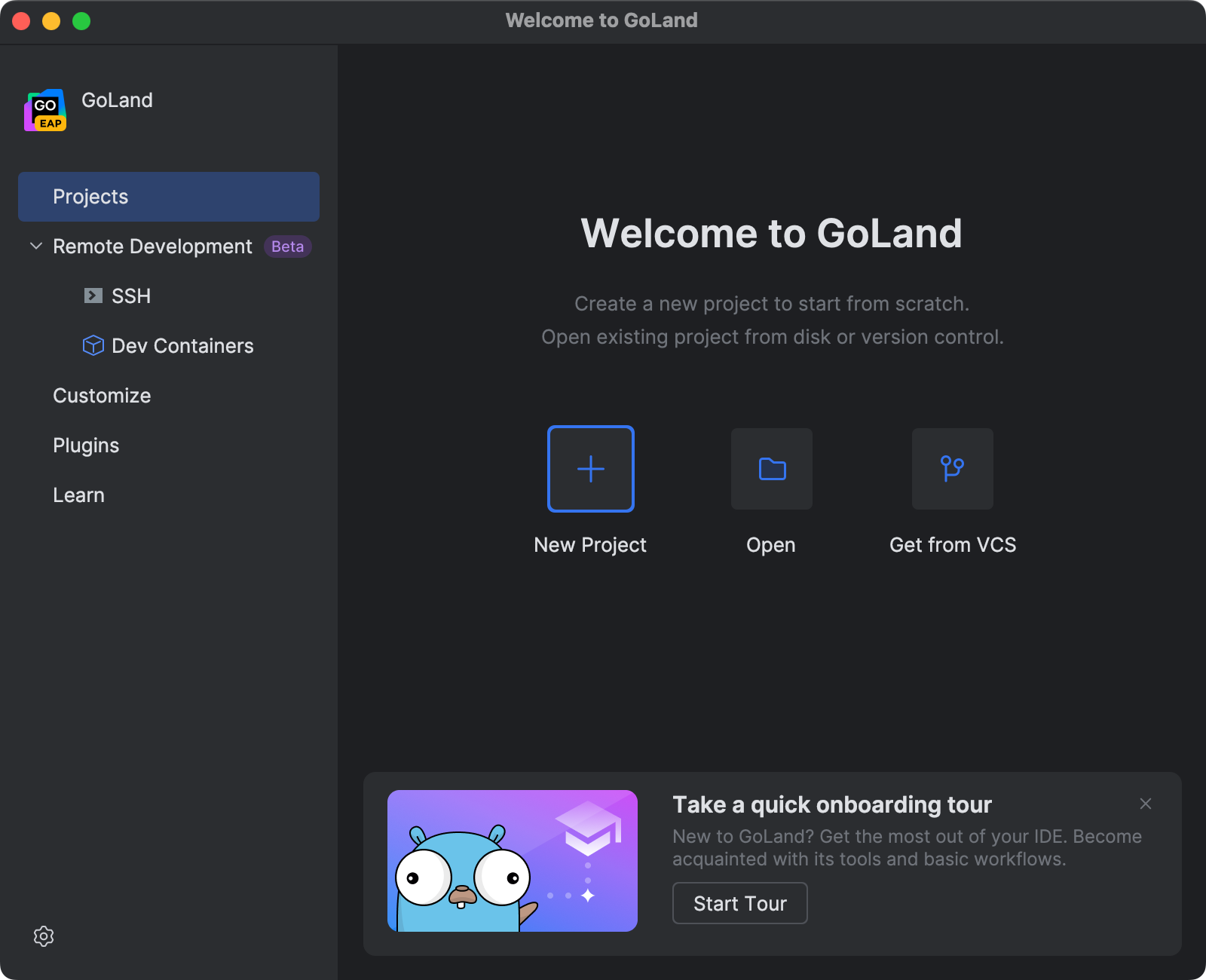 Run GoLand for the first time | GoLand Documentation