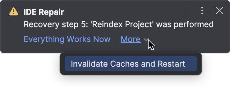 Repair IDE | IntelliJ IDEA Documentation