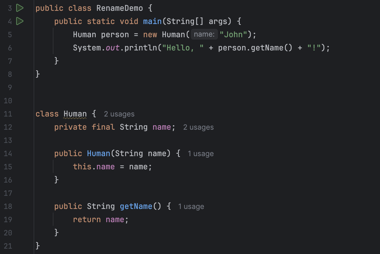 Rename refactorings | IntelliJ IDEA Documentation