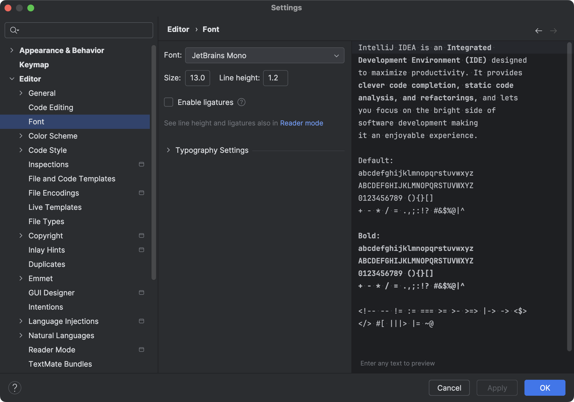 Colors and fonts | IntelliJ IDEA Documentation