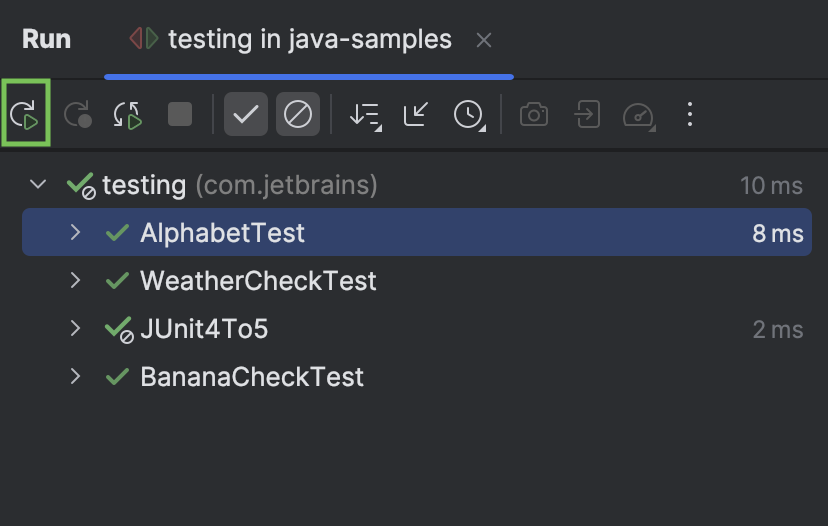 Run tests | IntelliJ IDEA Documentation