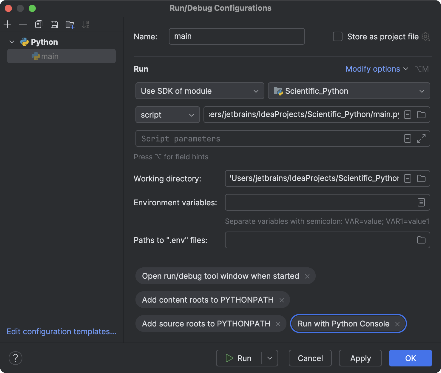 Scientific project tutorial | IntelliJ IDEA Documentation