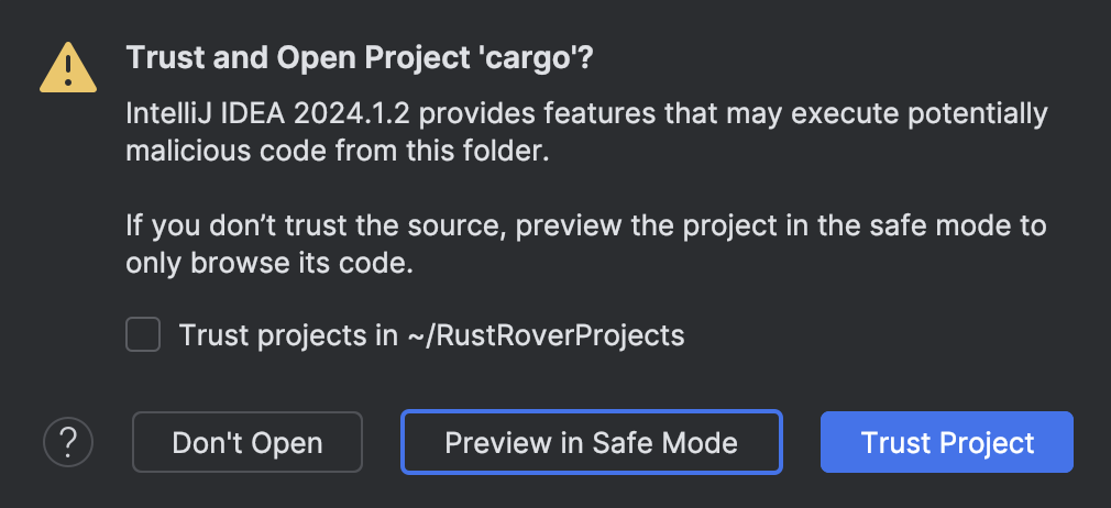 Rust | IntelliJ IDEA Documentation