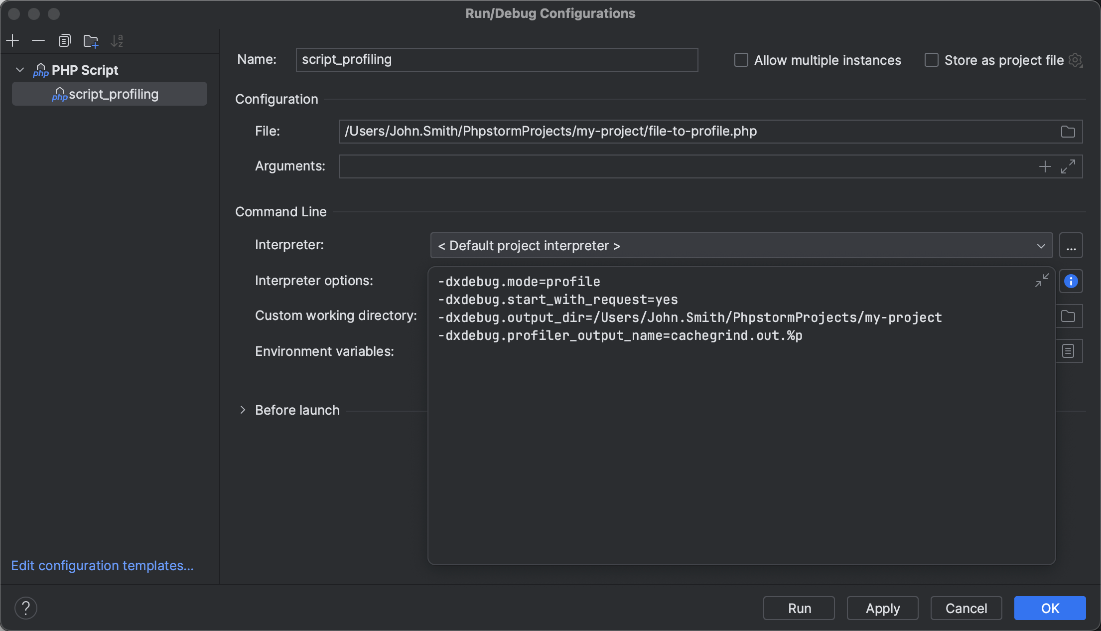 Profiling With Xdebug Phpstorm Documentation