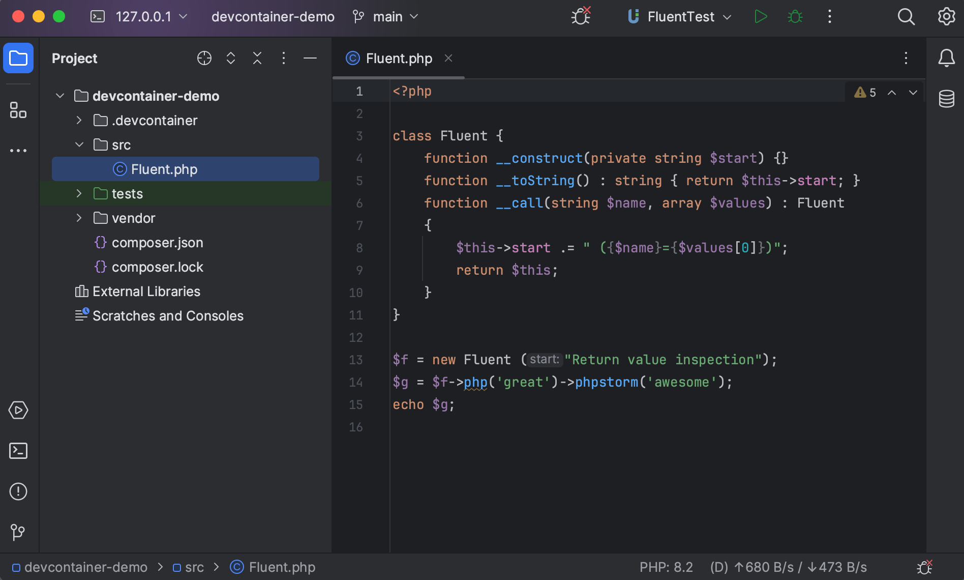 Start Dev Container Inside Ide Phpstorm Documentation 7163