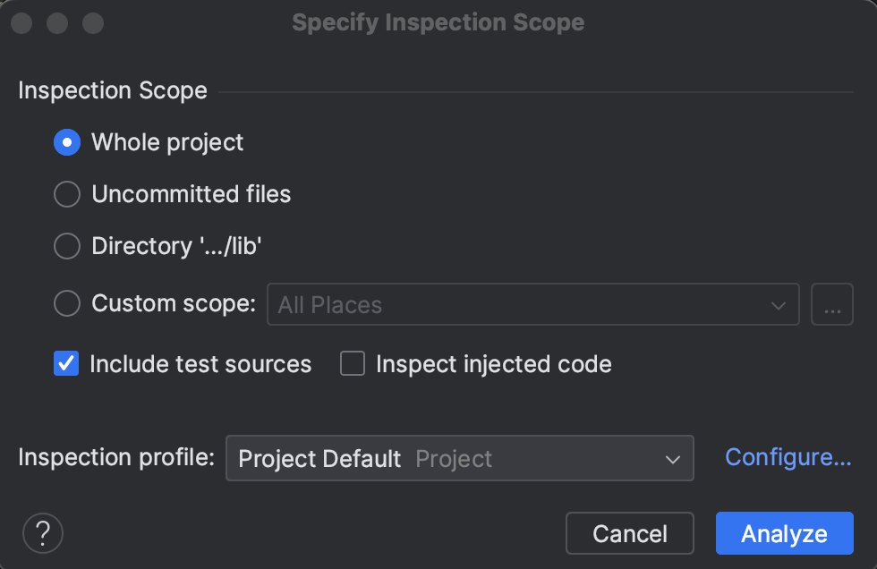 Run inspections | PhpStorm Documentation