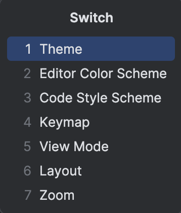 Switch between schemes | PyCharm Documentation