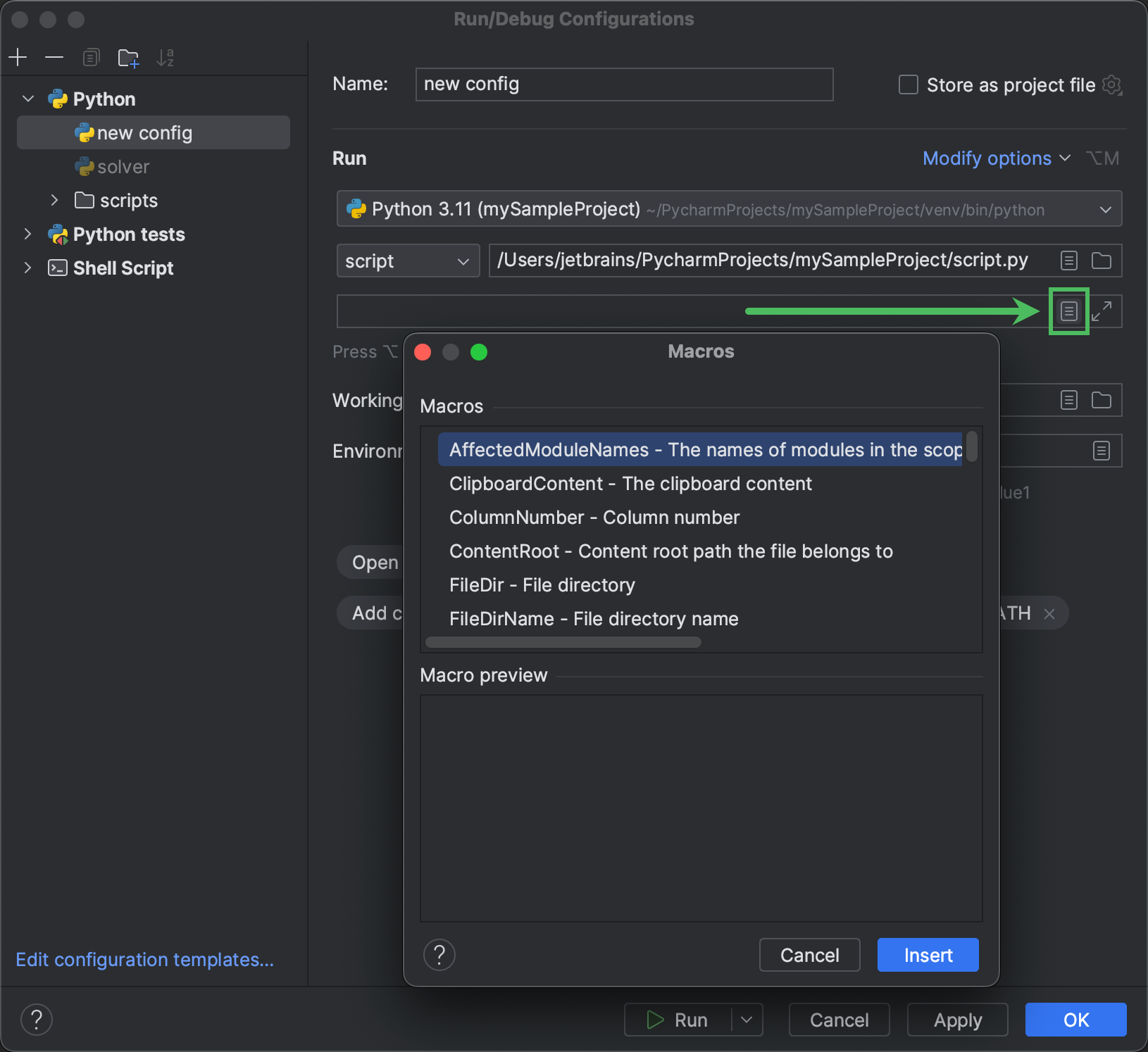 Run/debug configurations | PyCharm Documentation