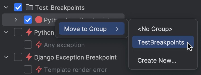 Breakpoints | PyCharm Documentation