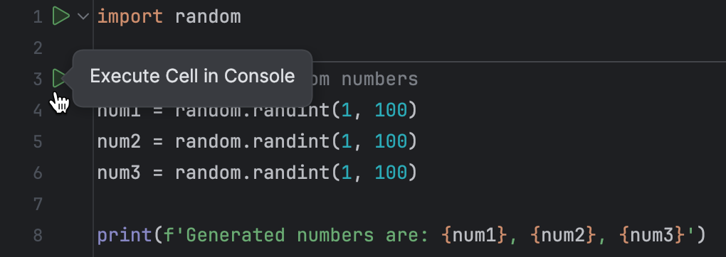 Run without any previous configuring | PyCharm Documentation