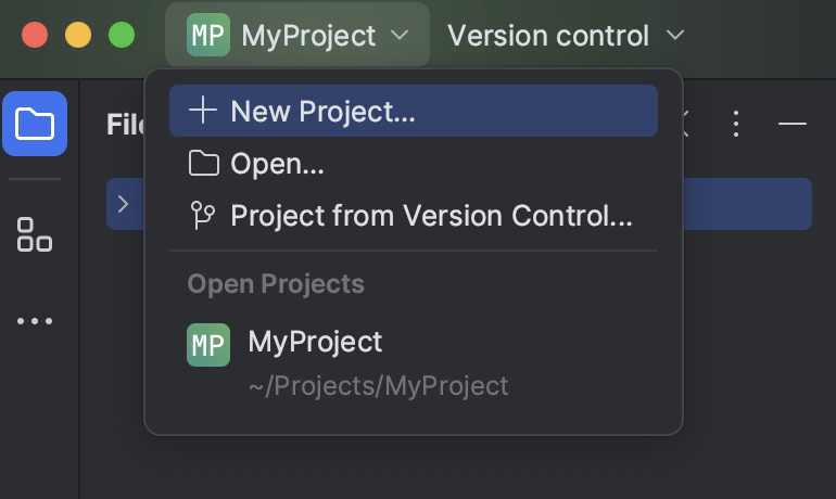 Create a project | DataSpell Documentation