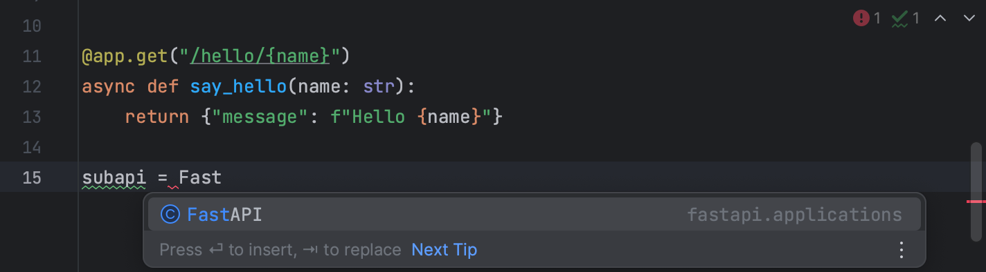 FastAPI | PyCharm Documentation