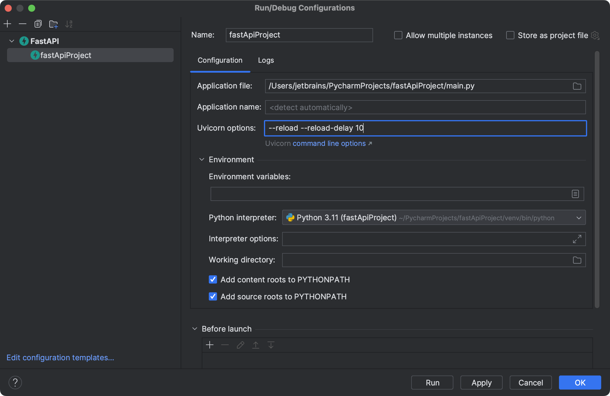 FastAPI | PyCharm Documentation