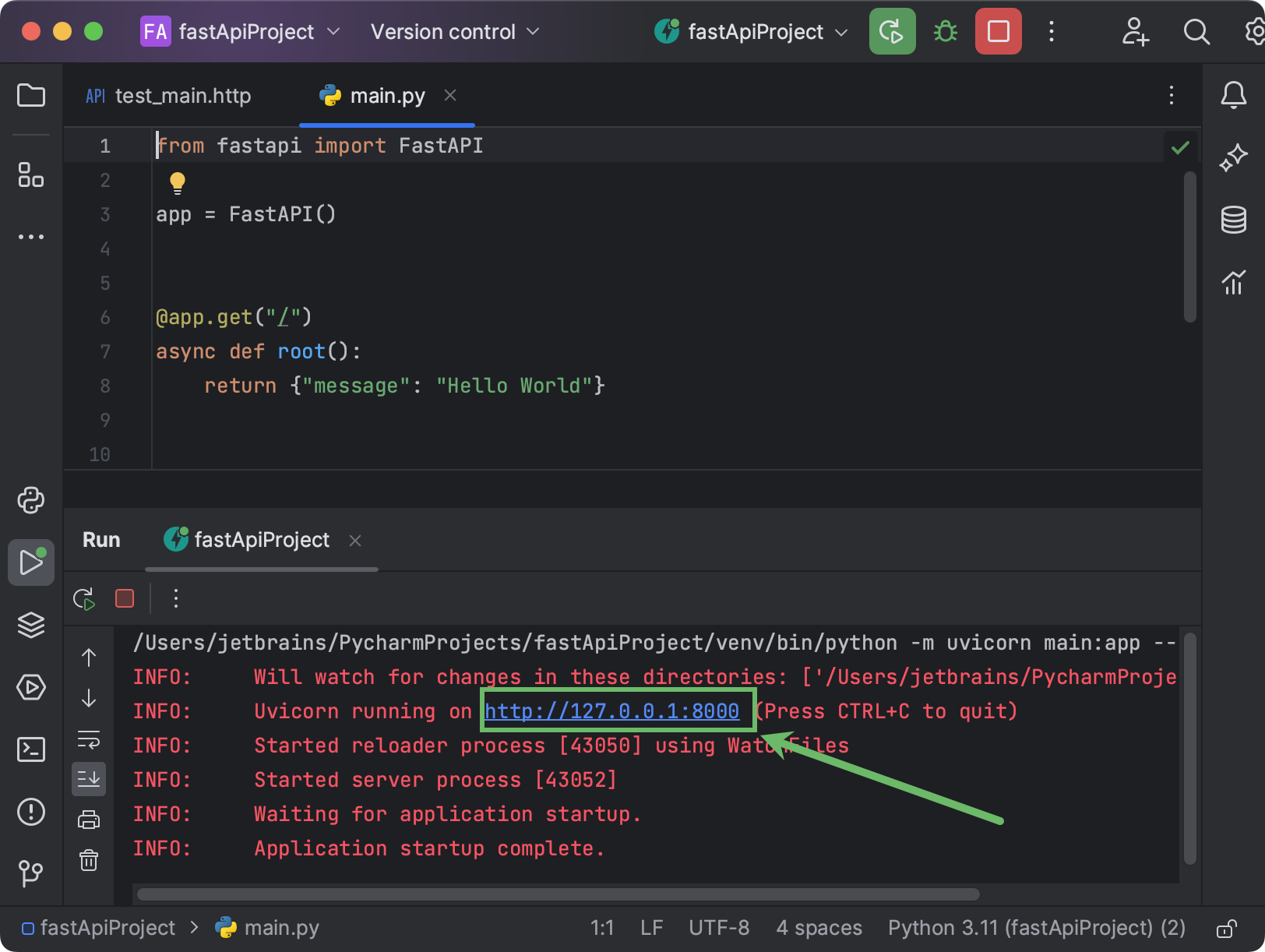 FastAPI | PyCharm Documentation