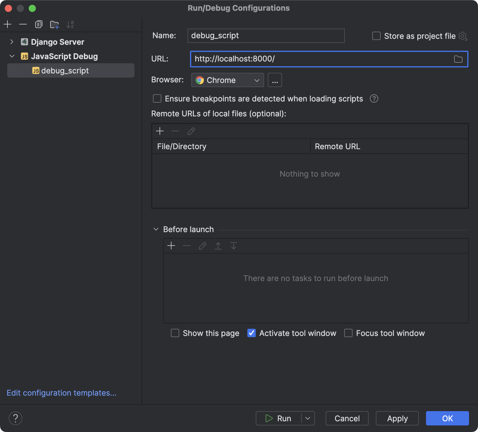 Part 3. Debugging JavaScript | PyCharm Documentation