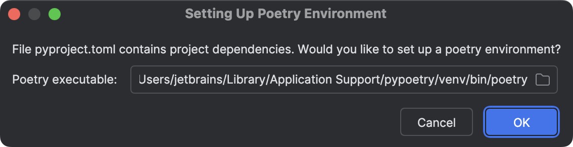 Configure a Poetry environment | PyCharm Documentation
