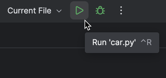 Run without any previous configuring | PyCharm Documentation
