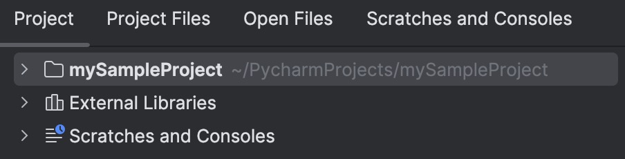 Project tool window | PyCharm Documentation