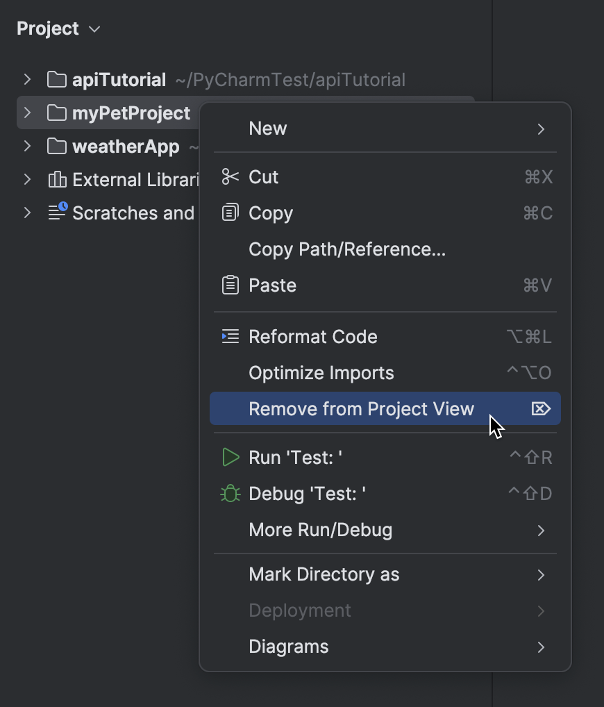 Open, reopen, and close projects | PyCharm Documentation
