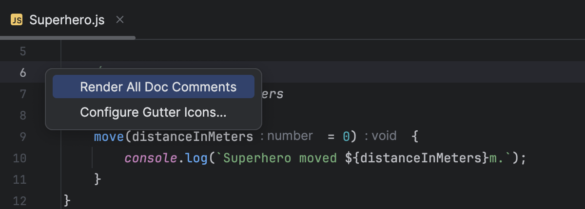JSDoc comments | WebStorm Documentation