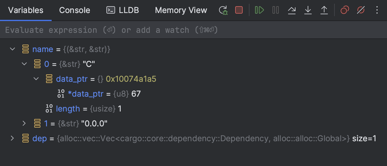 Switching debuggers and renderers | RustRover Documentation