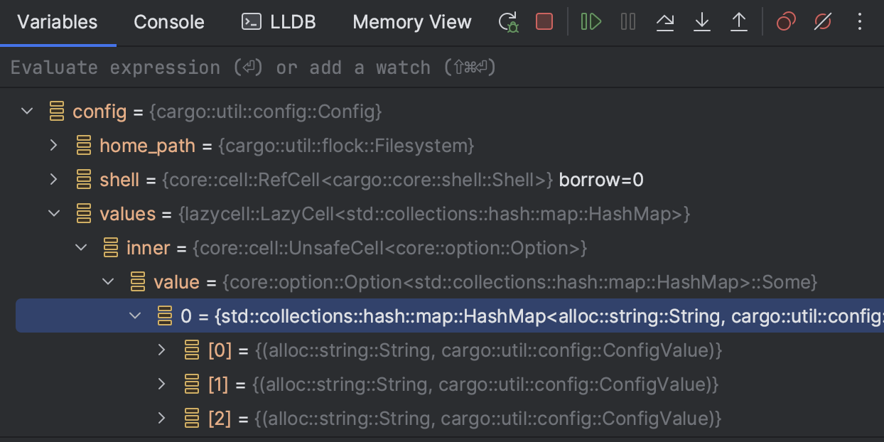 Switching debuggers and renderers | RustRover Documentation