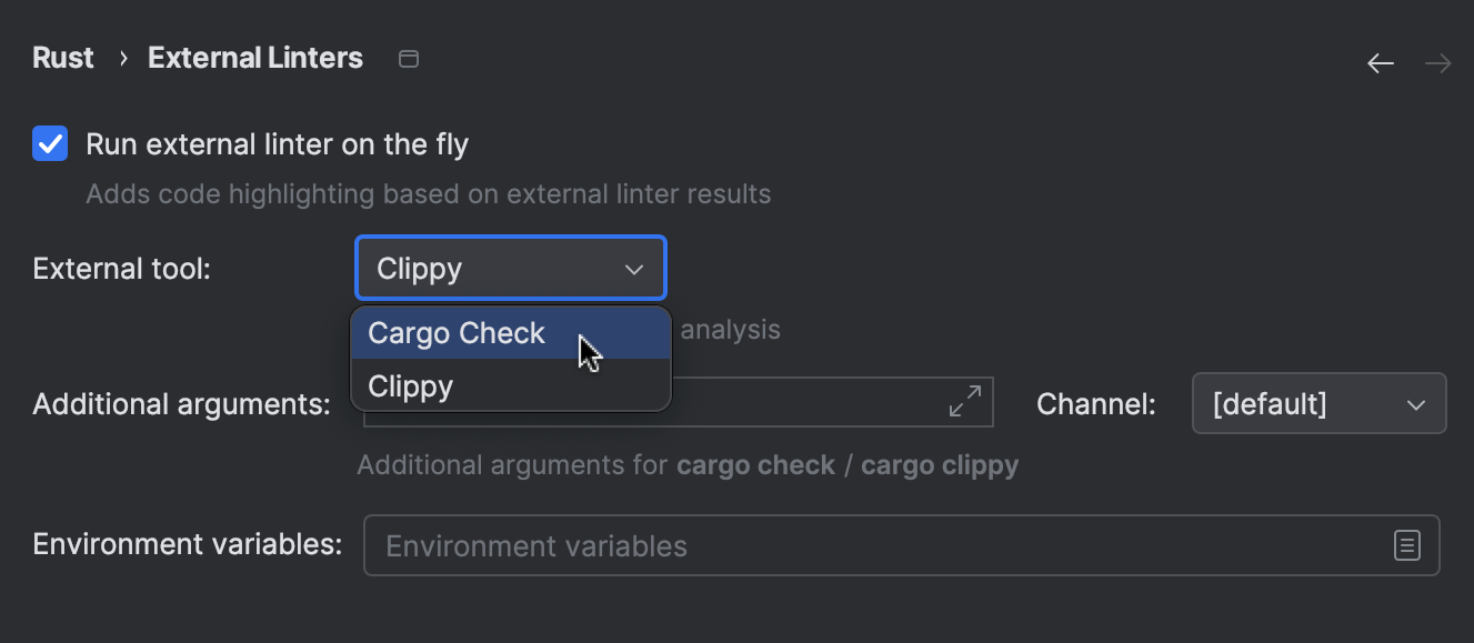 External linters | RustRover Documentation