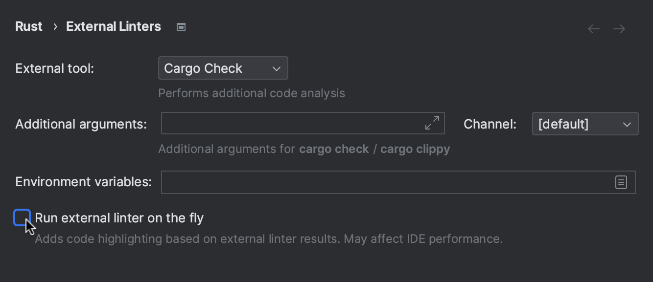 Performance tuning tips | RustRover Documentation