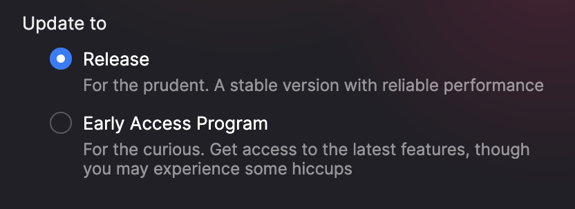 Update RustRover | RustRover Documentation