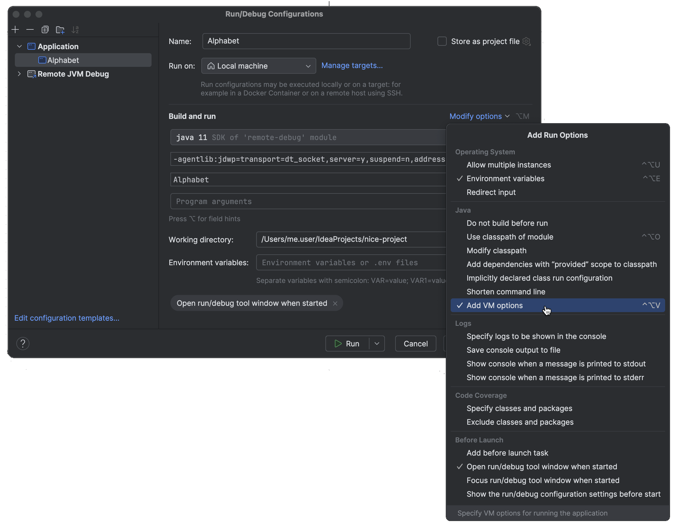 Run/debug configuration: Application | IntelliJ IDEA Documentation Run/debug configuration: Application | IntelliJ IDEA Documentation
