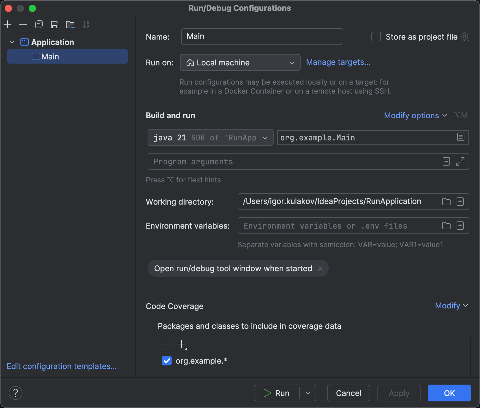 Tutorial Run A Java Application Intellij Idea Documentation 4173