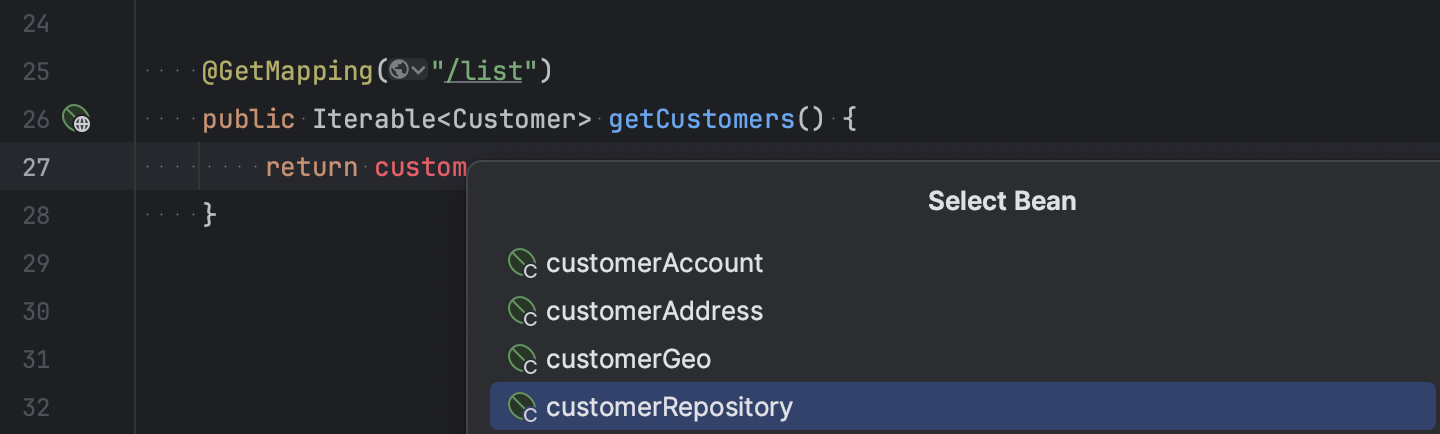 Tutorial: Explore Spring support features | IntelliJ IDEA Documentation