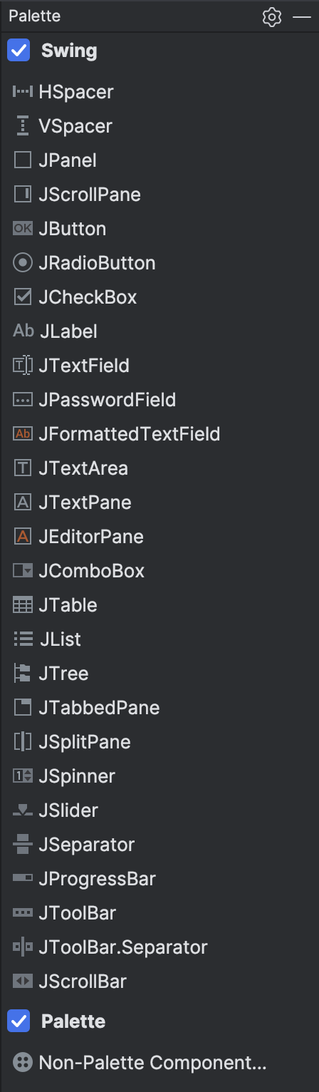 Palette | IntelliJ IDEA Documentation