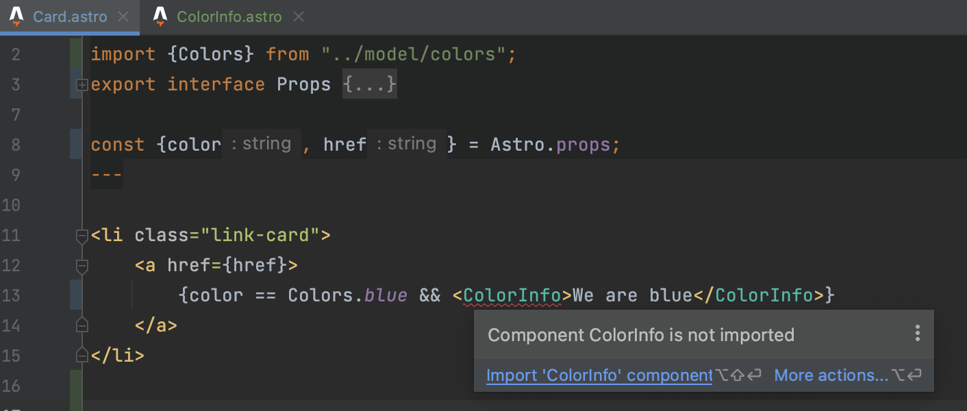 Astro | WebStorm Documentation