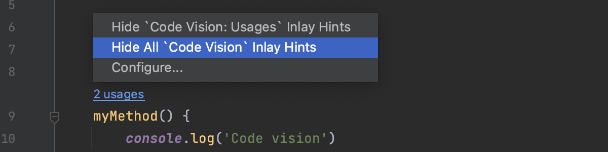 Inlay Hints | WebStorm Documentation