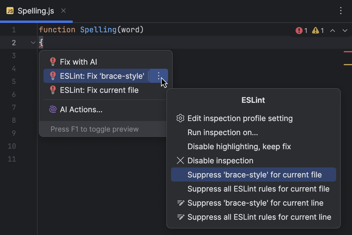 ESLint | WebStorm Documentation