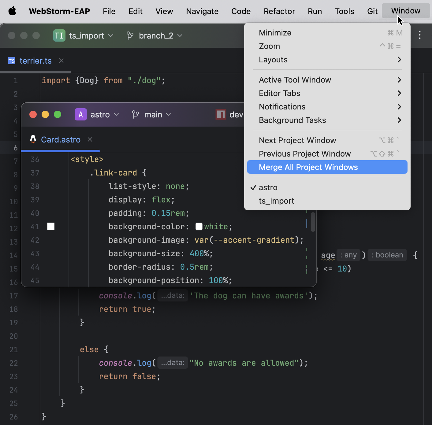 Opening, reopening, and closing projects | WebStorm Documentation