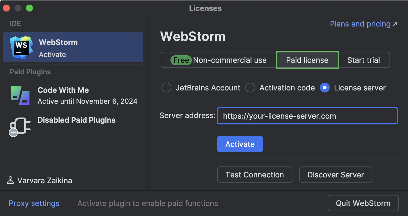 Register WebStorm | WebStorm Documentation