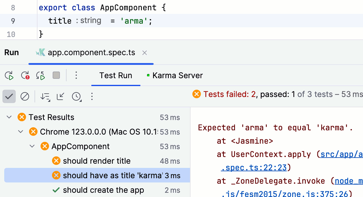 Karma | WebStorm Documentation